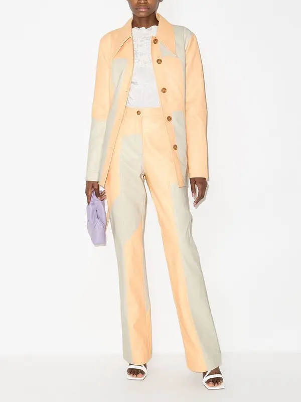REJINA PYO Sadie Patchwork Straight-leg Trousers