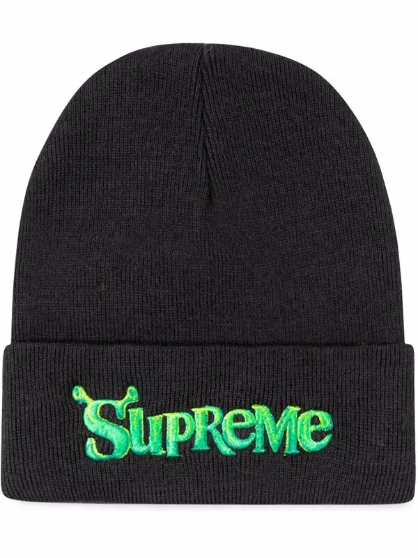 Supreme X Shrek Logo Beanie - Black