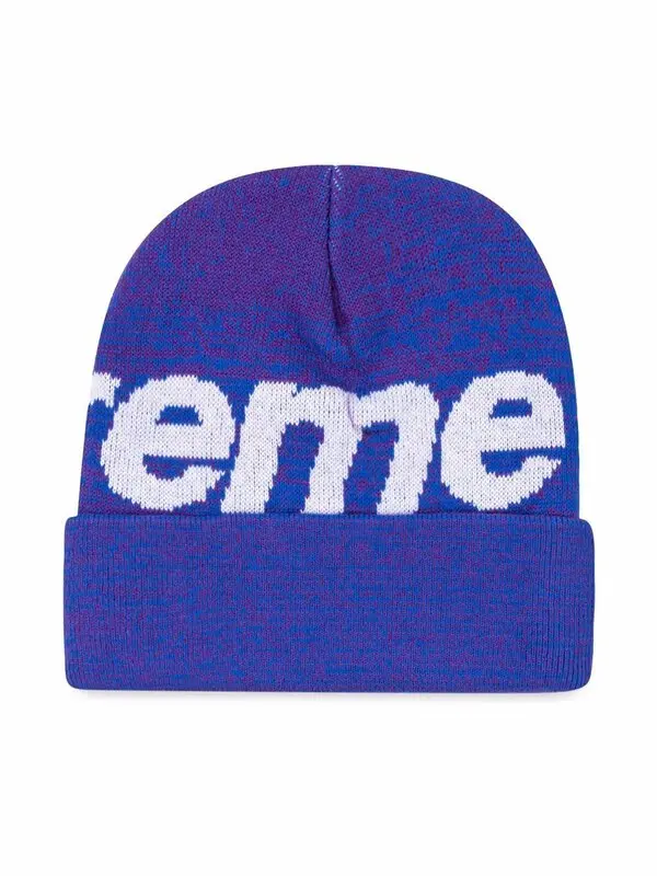 Supreme Big Logo Beanie - Blue