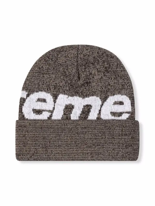 Supreme Intarsia-knit Logo Beanie - Brown