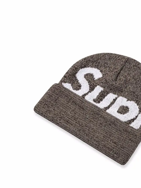 Supreme Intarsia-knit Logo Beanie - Brown
