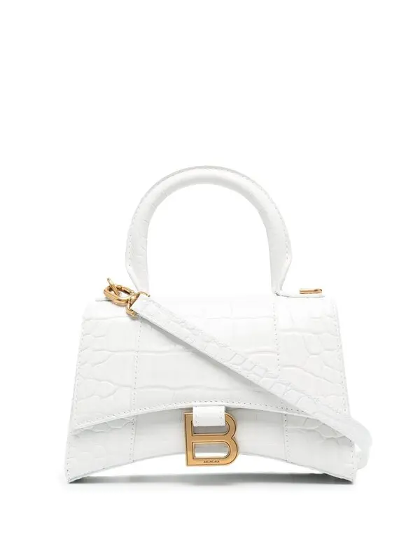 Balenciaga Hourglass Xs Top-handle Bag - White