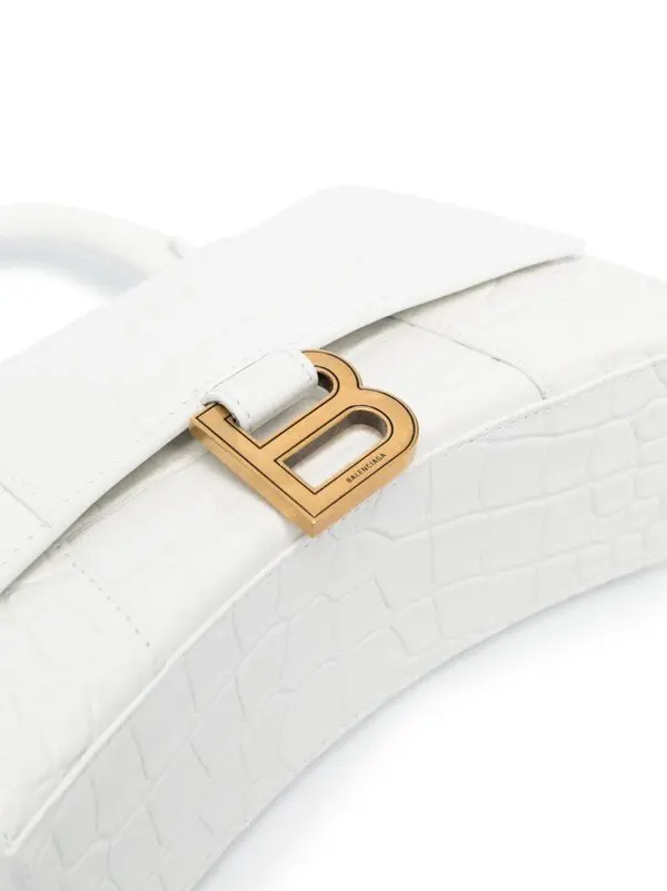 Balenciaga Hourglass Xs Top-handle Bag - White