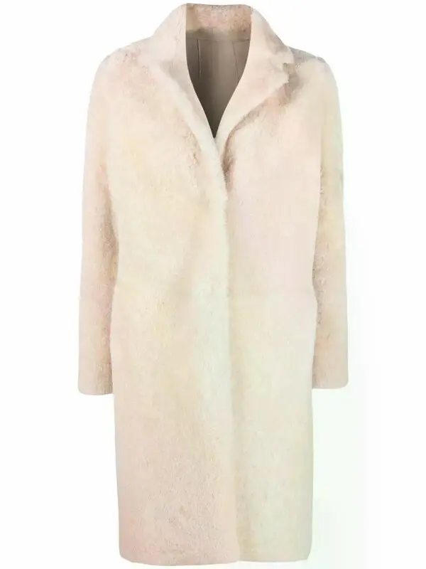 LISKA Single-breasted Shearling Coat
