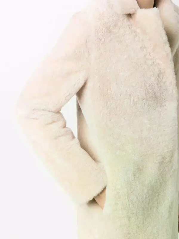 LISKA Single-breasted Shearling Coat