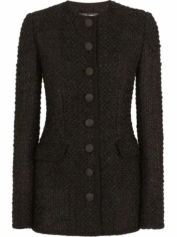 Dolce & Gabbana Single-breasted Tweed Jacket