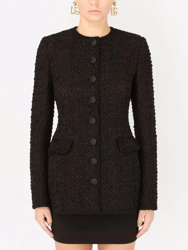 Dolce & Gabbana Single-breasted Tweed Jacket