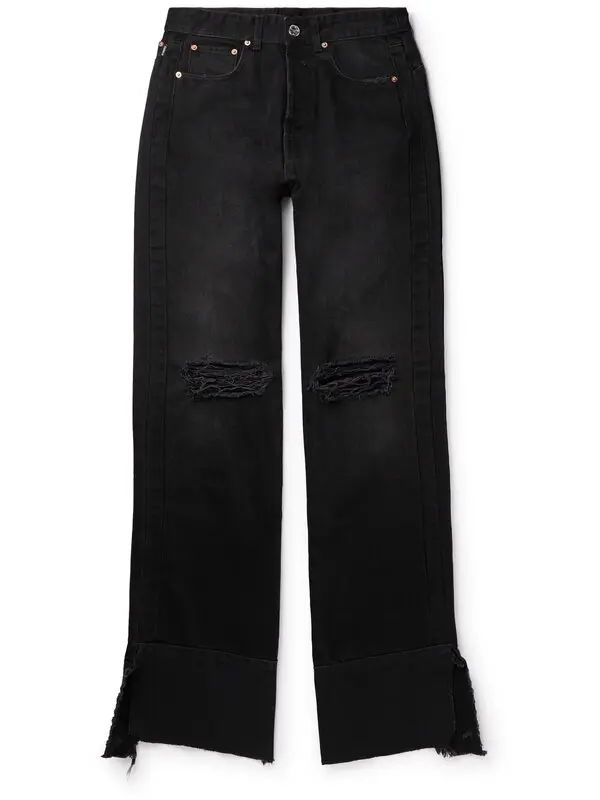 Vetements Flared Distressed Jeans M In Black - 60% Off | Editorialist