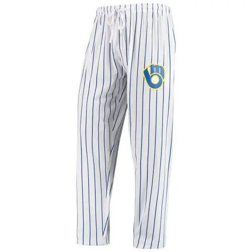 CONCEPTS SPORT Navy Milwaukee Brewers Vigor Lounge Pant - White