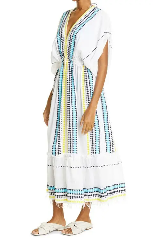LEMLEM Sediri Plunge Neck Cover-up Dress