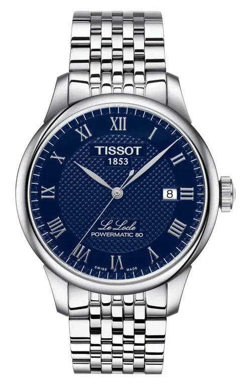 TISSOT Le Locle Powermatic 80 Stainless Steel Bracelet Watch - Blue