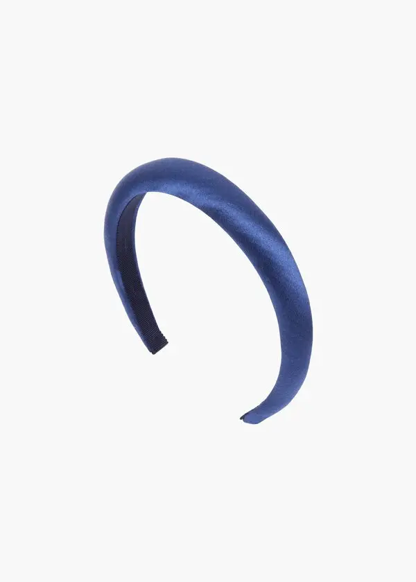 JENNIFER BEHR Tori Satin Headband - Navy