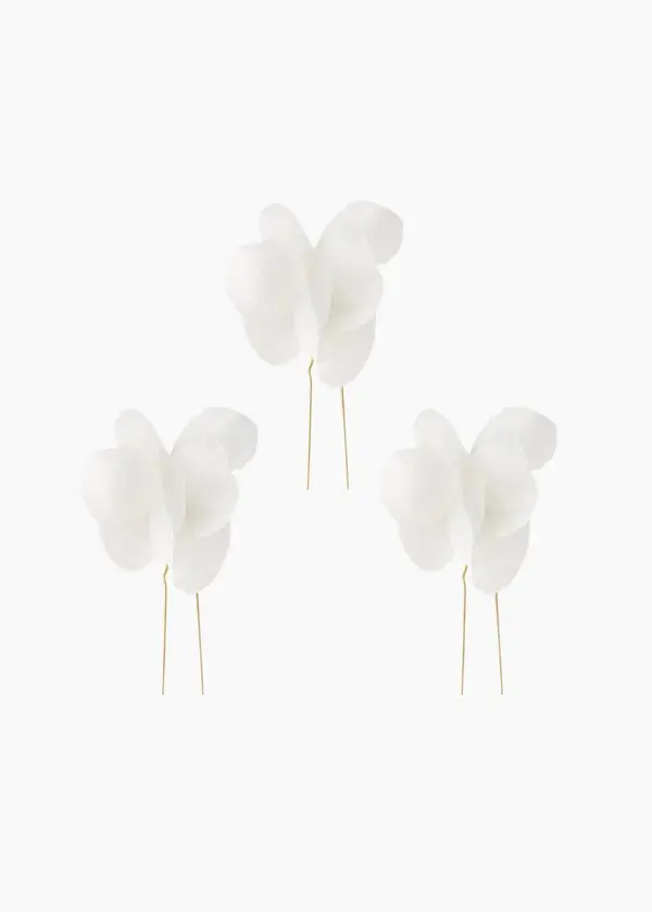 JENNIFER BEHR Large Jardinia Hair Clips - Cream