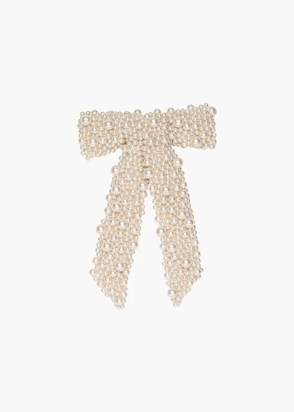 JENNIFER BEHR Donna Bow Barrette - Pearl