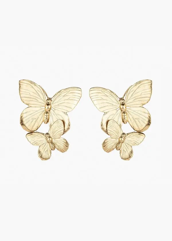 JENNIFER BEHR Papillon Earrings - Gold Clip