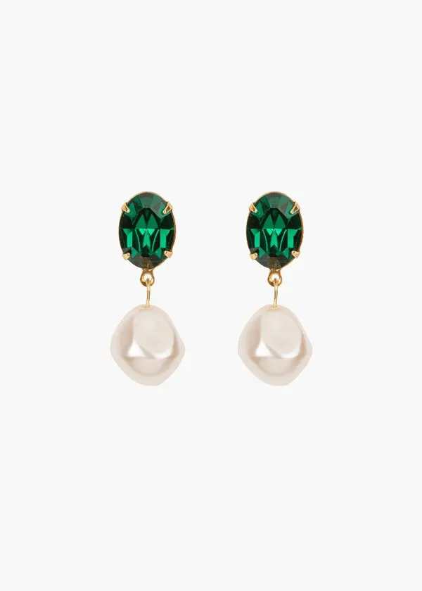 JENNIFER BEHR Tunis Earrings - Emerald