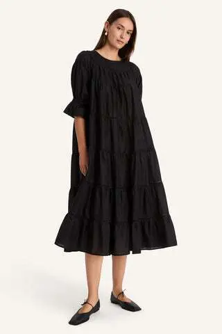 Merlette Paradis Midi Dress - Black