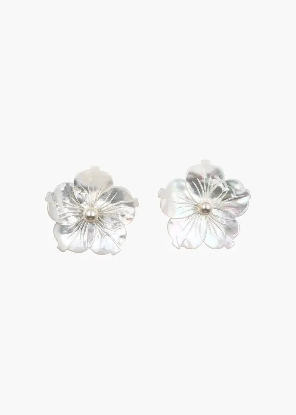JENNIFER BEHR Zia Stud Earrings - Mother Of Pearl