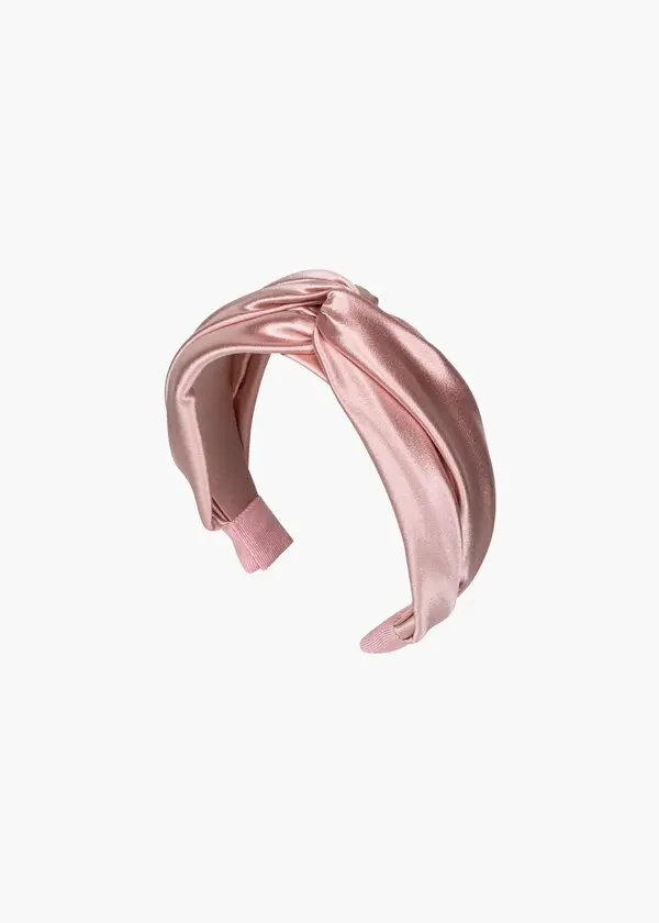 JENNIFER BEHR Twist Silk Satin Headband - Peony