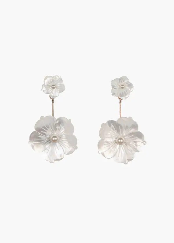 JENNIFER BEHR Zinnia Earrings - Mother Of Pearl