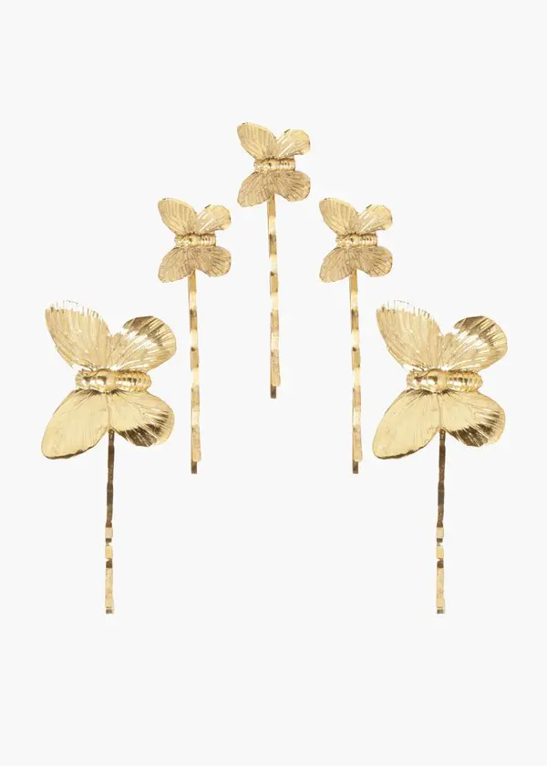 JENNIFER BEHR Pippa Bobby Pin Set - Gold