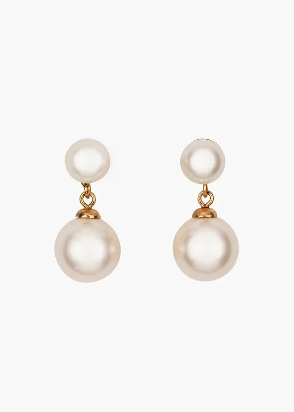 JENNIFER BEHR Paige Drop Earrings - Paige Pearl Earrings -- Pearl