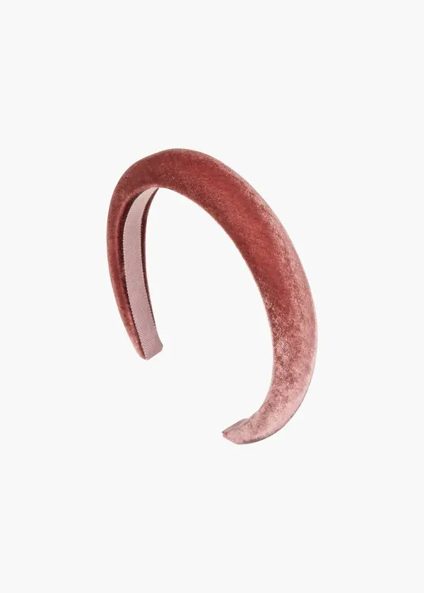 JENNIFER BEHR Tori Velvet Headband - Antique Rose