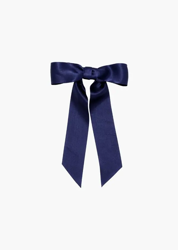 JENNIFER BEHR Virginia Bow Barrette - Navy