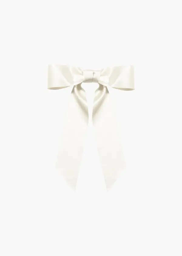 JENNIFER BEHR Virginia Bow Barrette - Snow