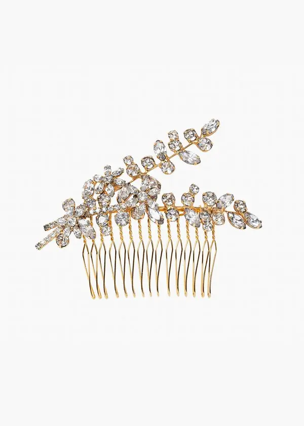 JENNIFER BEHR Elissa Comb - Crystal Antique Gold