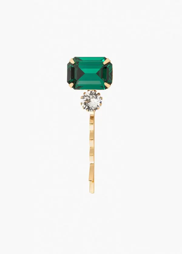 JENNIFER BEHR Gemma Bobby Pin - Emerald