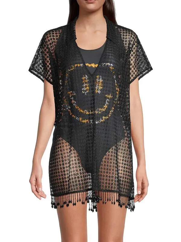 GANNI Grid Lace Kaftan