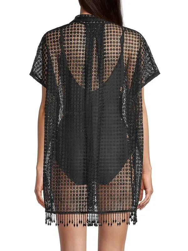 GANNI Grid Lace Kaftan