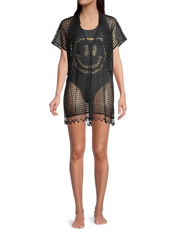 GANNI Grid Lace Kaftan