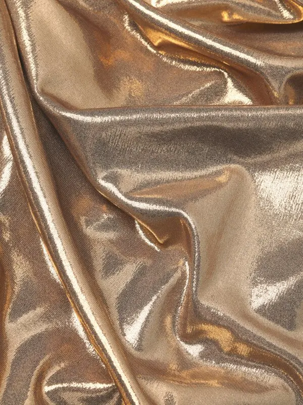 Norma Kamali Diana Metallic One-shoulder Minidress