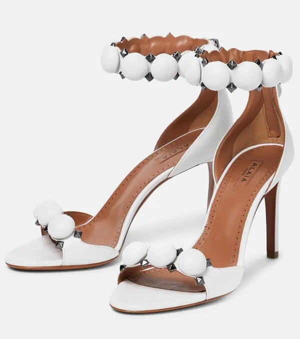 Alaïa La Bombe 90 Leather Sandals