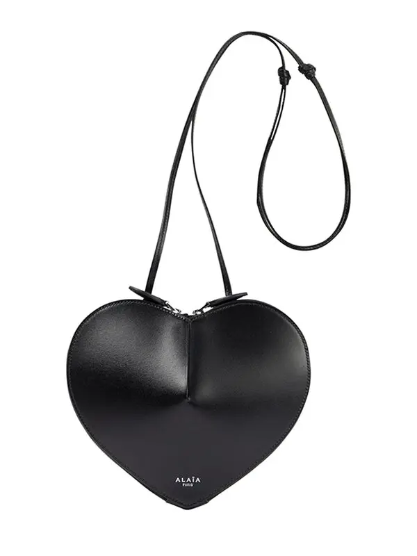 Alaïa Le Cœur Leather Shoulder Bag - Black