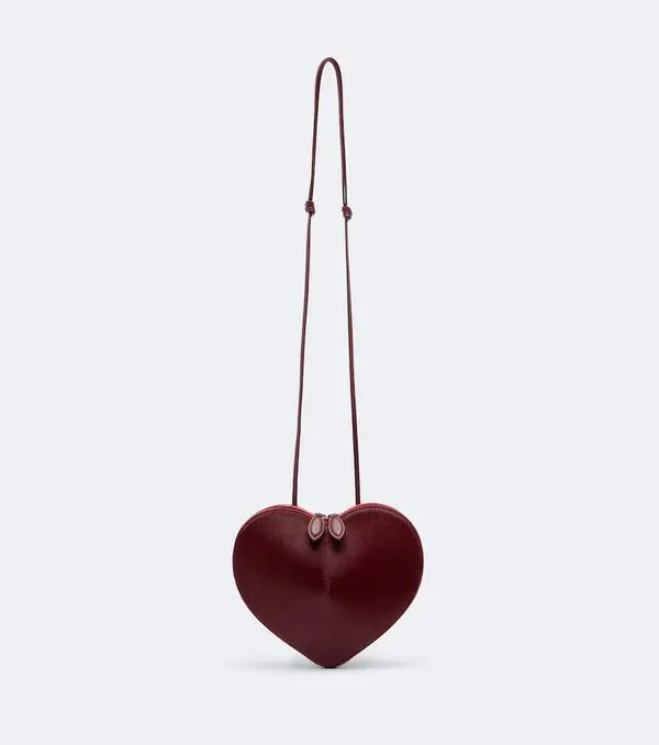 Alaïa Le Cœur Leather Shoulder Bag - Red