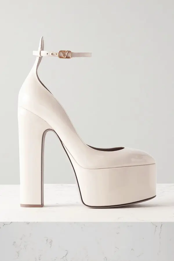 Valentino Garavani Tan-go 155 Platform Pumps - Ivory