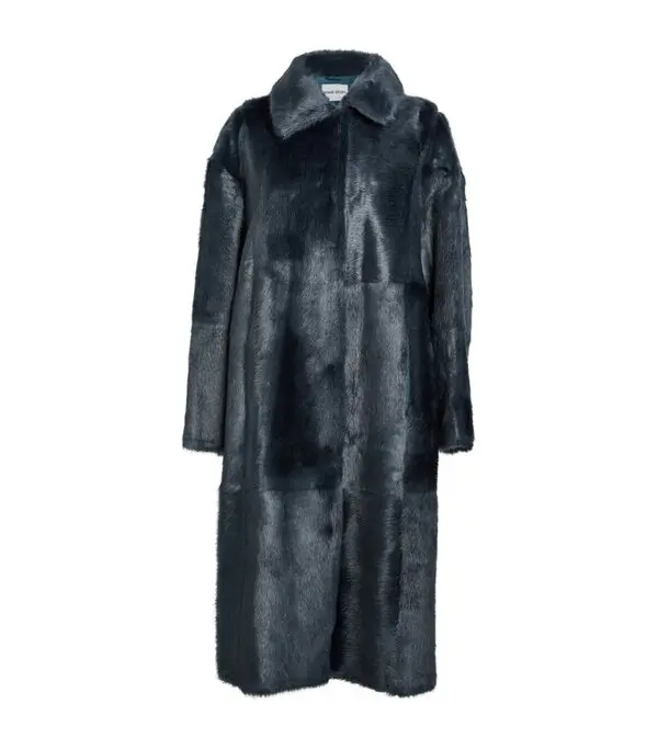 STAND STUDIO Faux-fur Inez Oversized Coat