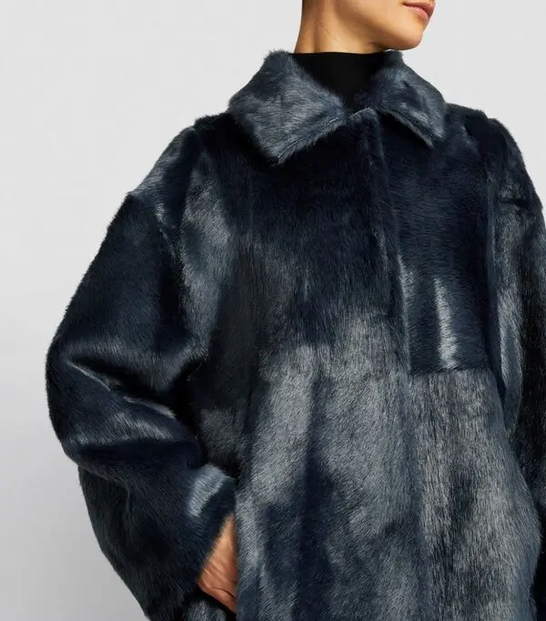 STAND STUDIO Faux-fur Inez Oversized Coat
