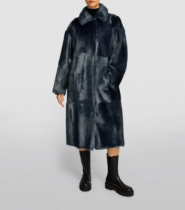 STAND STUDIO Faux-fur Inez Oversized Coat