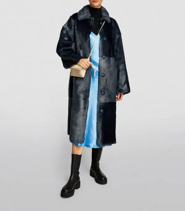 STAND STUDIO Faux-fur Inez Oversized Coat