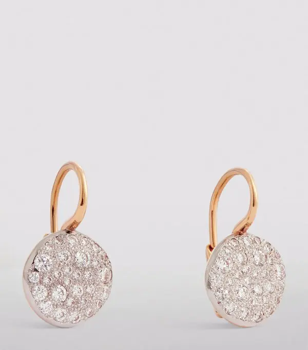 Pomellato Sabbia Diamond And Rose Gold Earrings