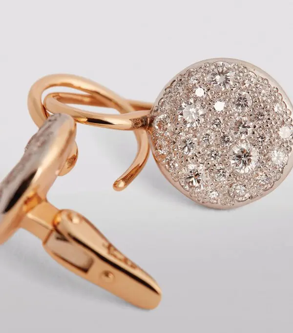 Pomellato Sabbia Diamond And Rose Gold Earrings