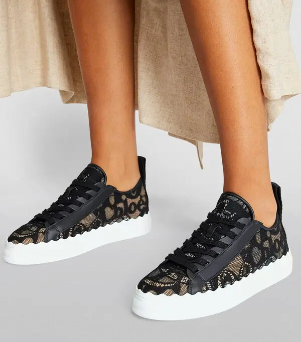 Chloé Lauren Lace Sneakers - Black