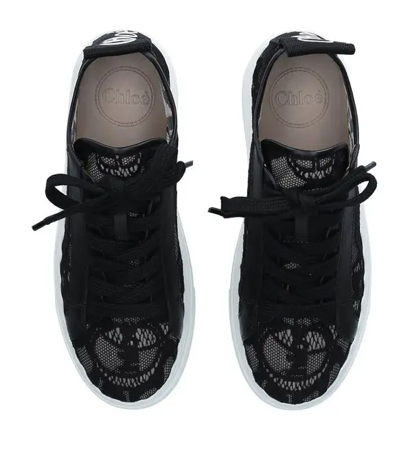 Chloé Lauren Lace Sneakers - Black