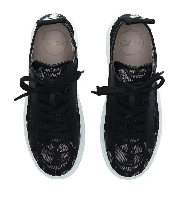 Chloé Lauren Lace Sneakers - Black