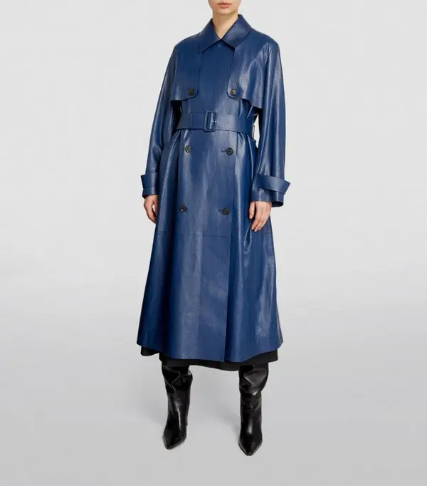 THE ROW Leather Heathrow Trench Coat