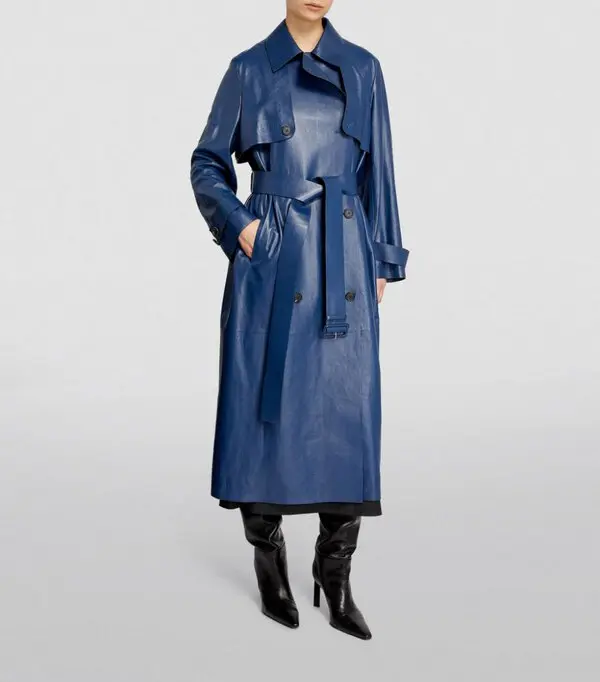 THE ROW Leather Heathrow Trench Coat